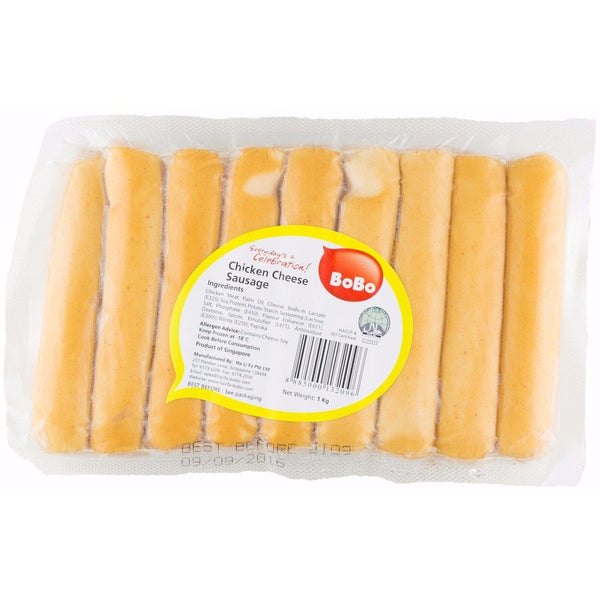 Bobo Chicken Cheese Sausage (1kg / 17pcs)* – Deli Frozen Food Pte Ltd